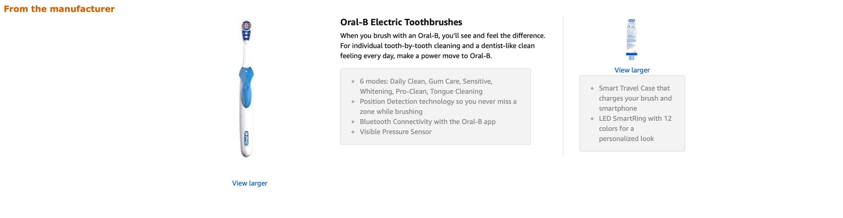 Oral-B 3D White Action Power Toothbrush, 1 Count (Colors May Vary ...