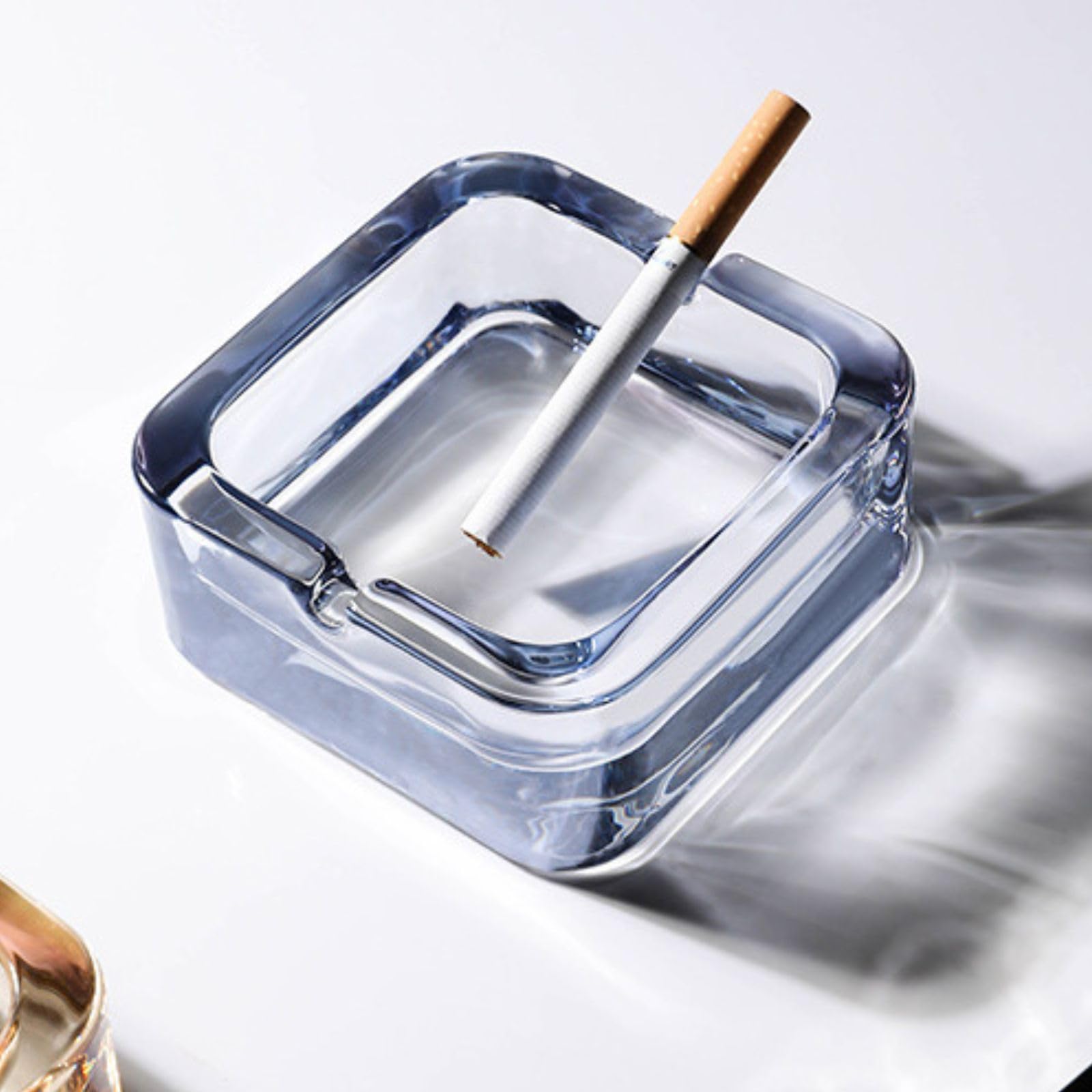 Amazon.com: Saim Crystal Square Glass Ashtray for Cigar Cigarettes Ash ...