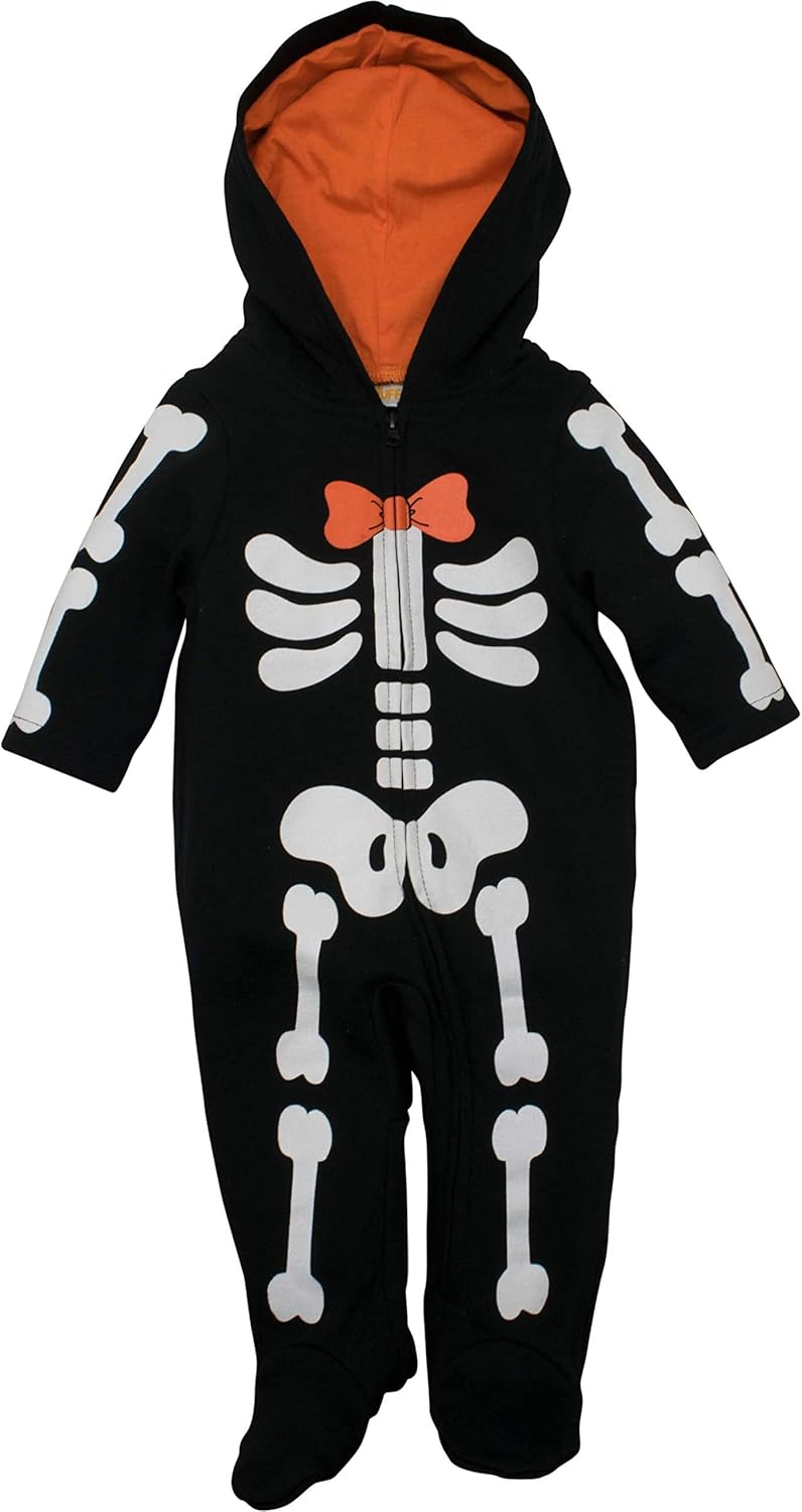 Amazon.com: Funstuff Animals Dinosaur Skeleton Baby Fleece Zip Up ...