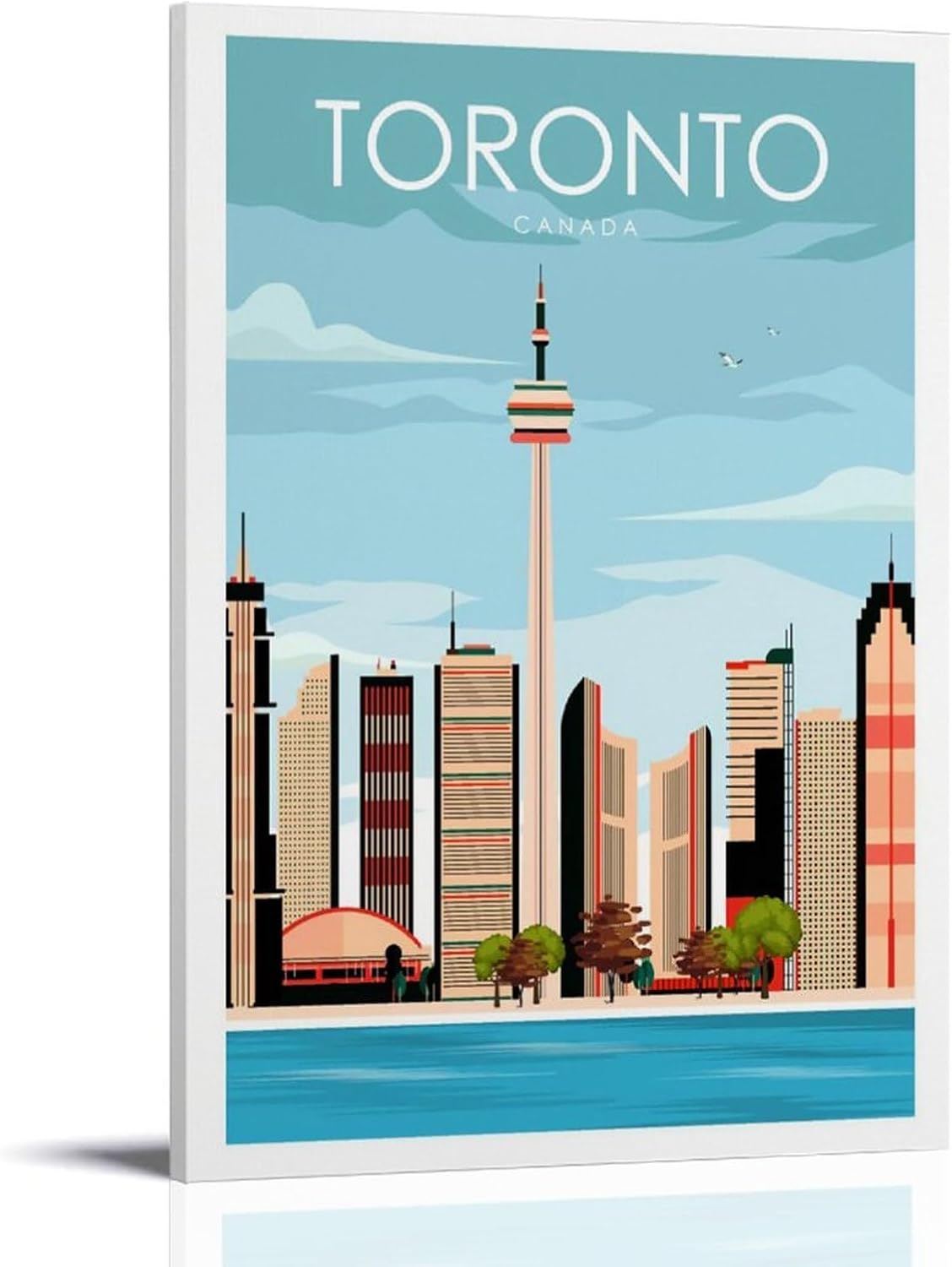 Amazon.com: WEERSHUN Toronto Travel Poster Canada Poster 90s Canvas ...