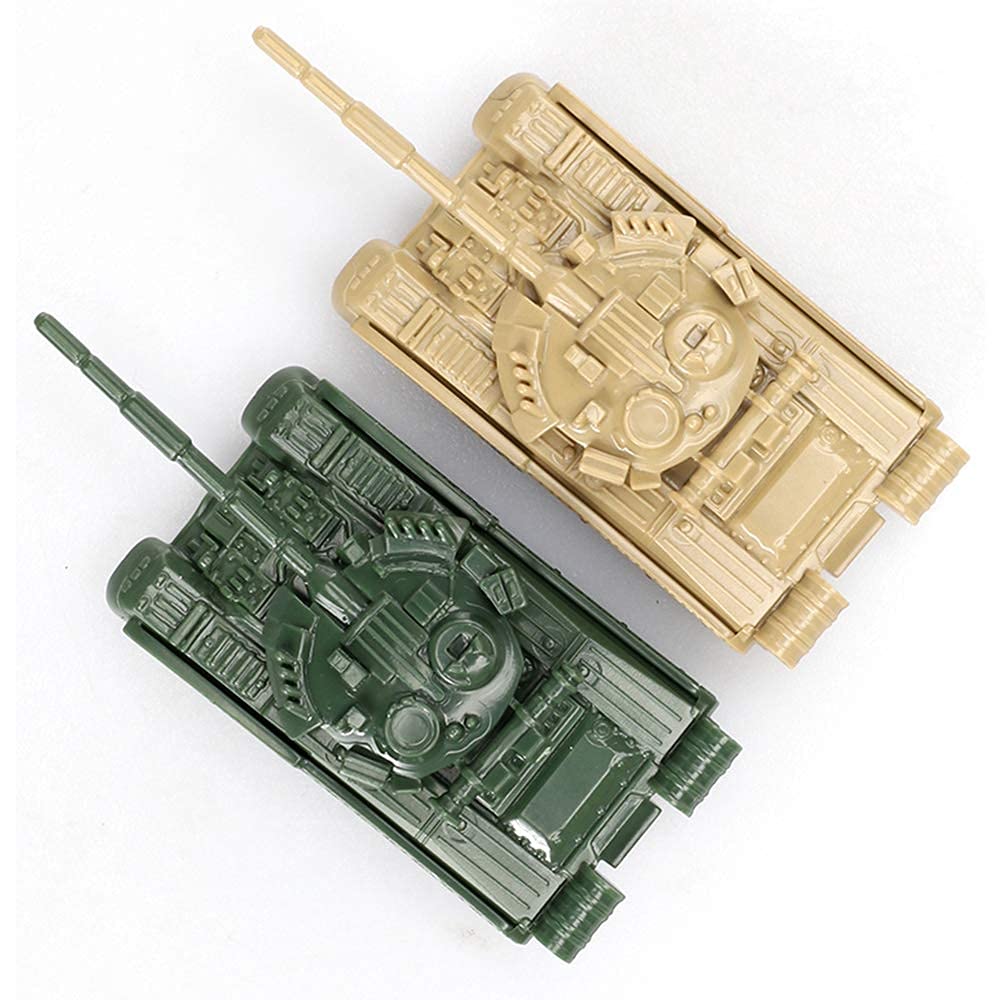 ViiKONDO 16Pcs Green and Desert Army Battle Tanks Play Set with 11pc ...