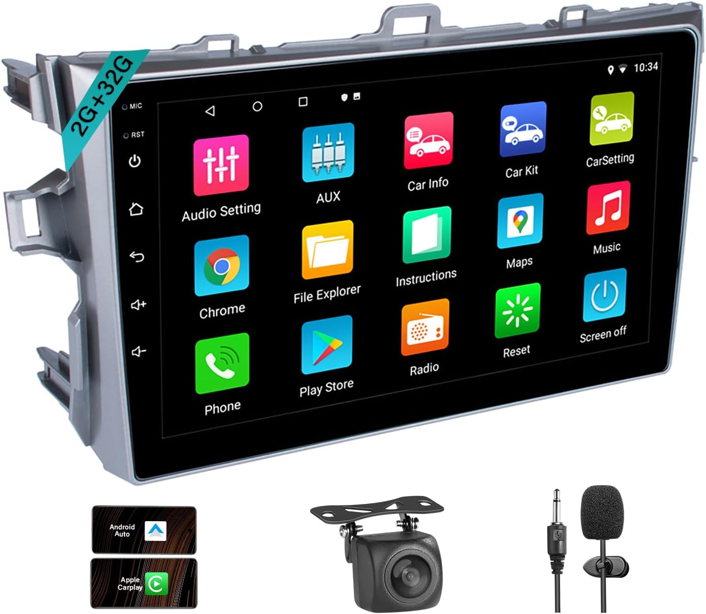 Amazon.com: 2G+32G Android Car Radio Car Stereo for Toyota Corolla 2009 ...