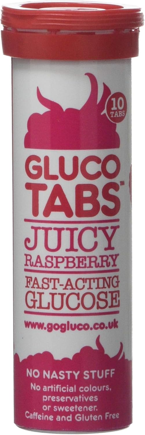 GlucoTabs Juicy Raspberry Fast-Acting Glucose, 10's (40 g) (Pack of 12 ...