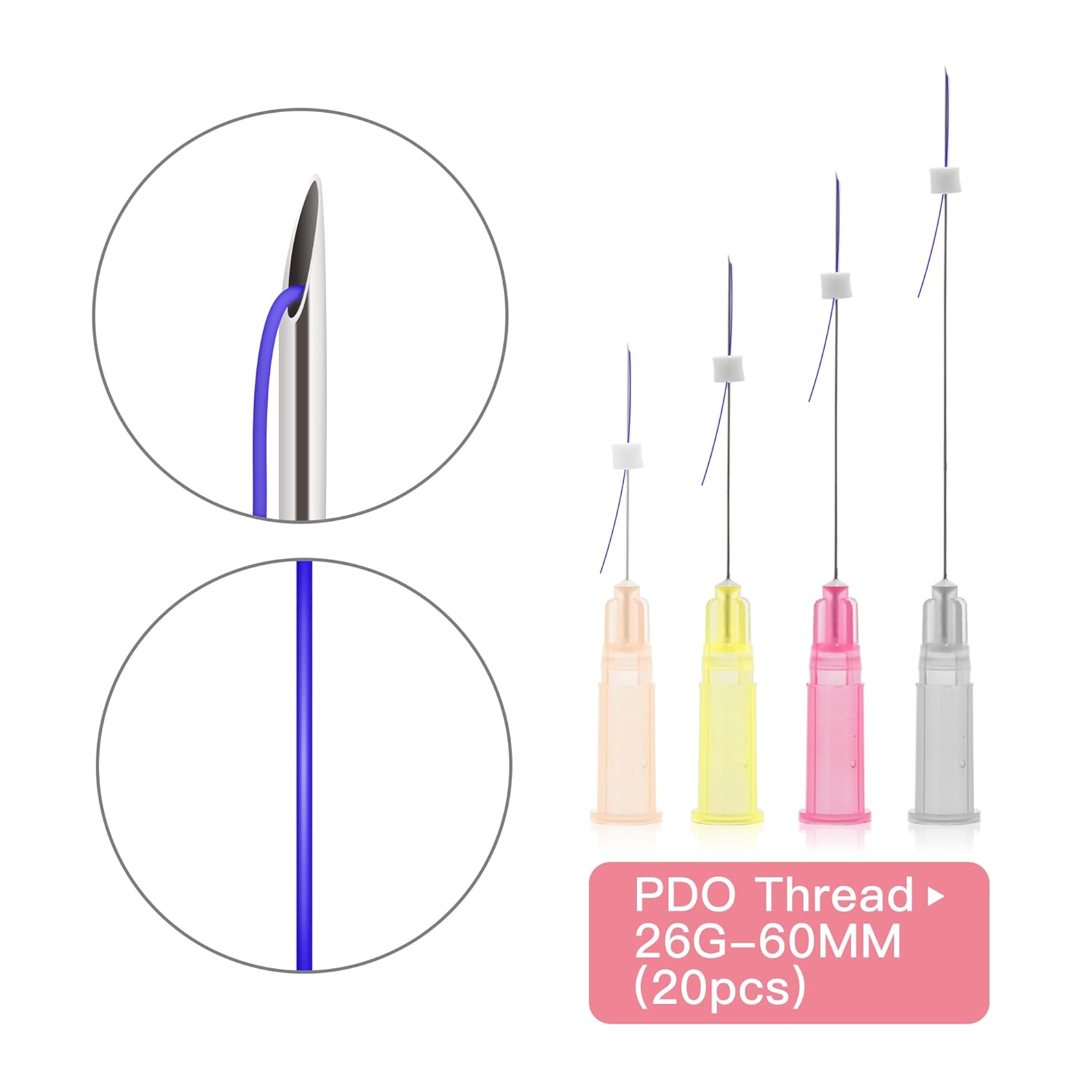 BYPPDO Roscas DOP, PDO Mono Rosca Elevación Cara y Cuerpo, Roscas PDO (20PCS-26G x 60MM) – Yaxa ...