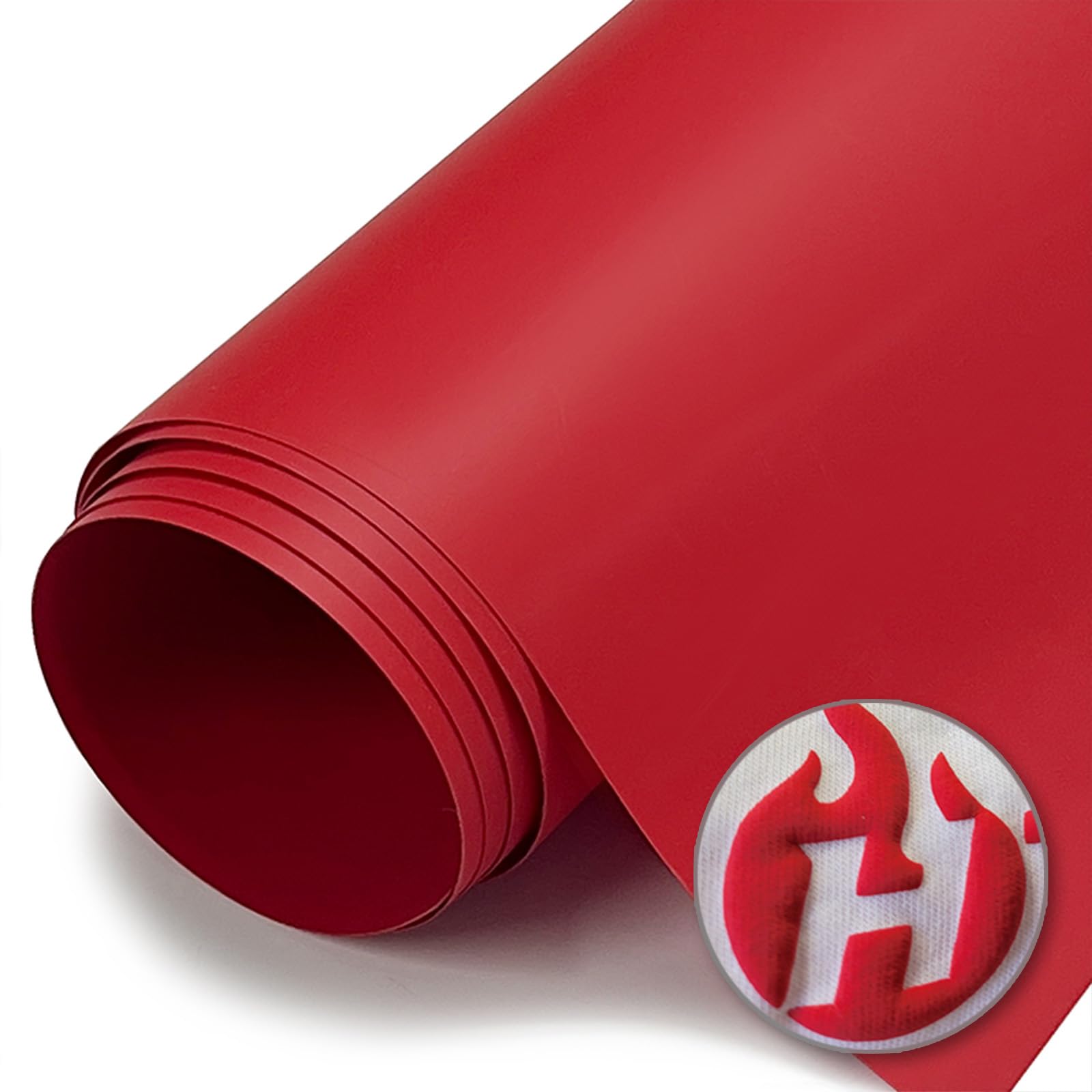 Amazon.com: HTV4U Puff Heat Transfer Vinyl (Red, 20" x 1 Yard) - DIY ...