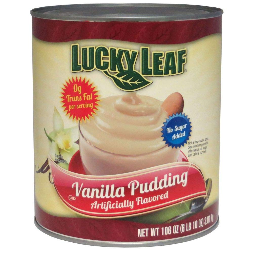 Amazon.com : Lucky Leaf Vanilla Pudding, 106 Ounce Can - 3 per case ...