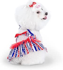 Amazon.com : CuteBone One Piece Dog Bikini Swimsuit Dress - Puppy ...