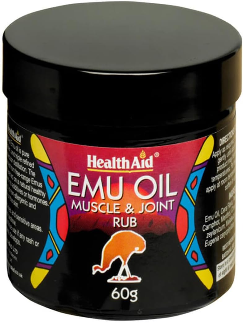 HealthAid Emu Oil - Muscle & Joint Rub Cream 60ml : Amazon.co.uk: Grocery