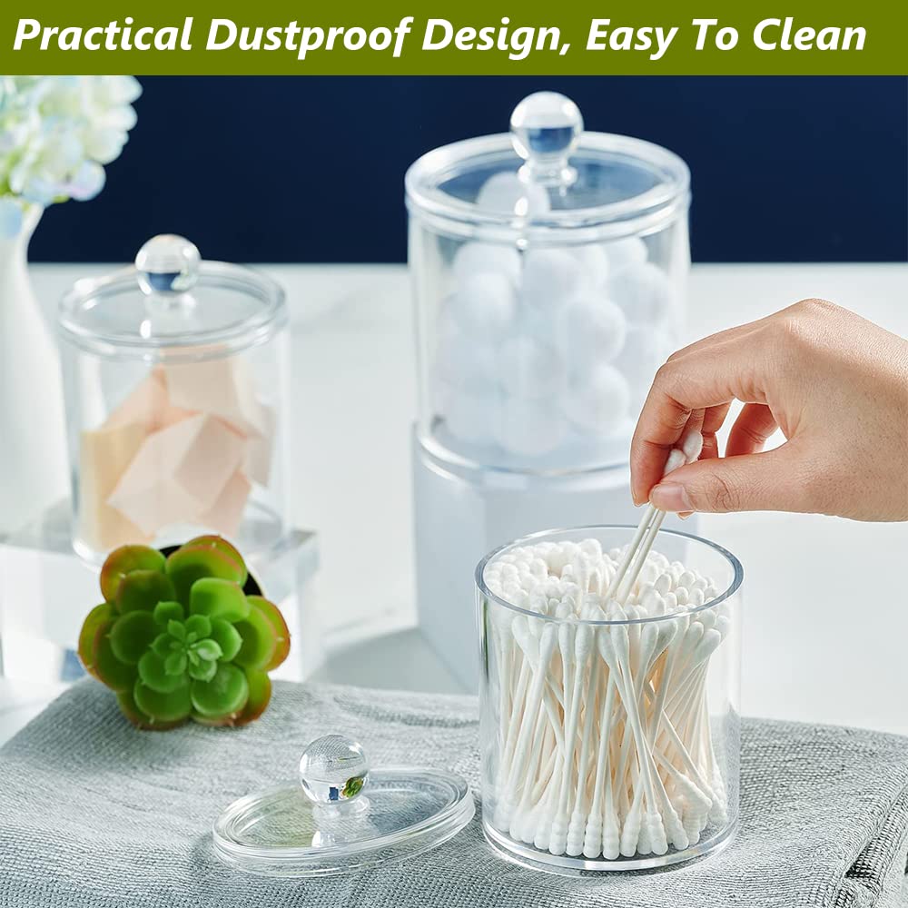 Aieraczy Pack of 2 cotton pads storage, cotton buds container, cotton ...