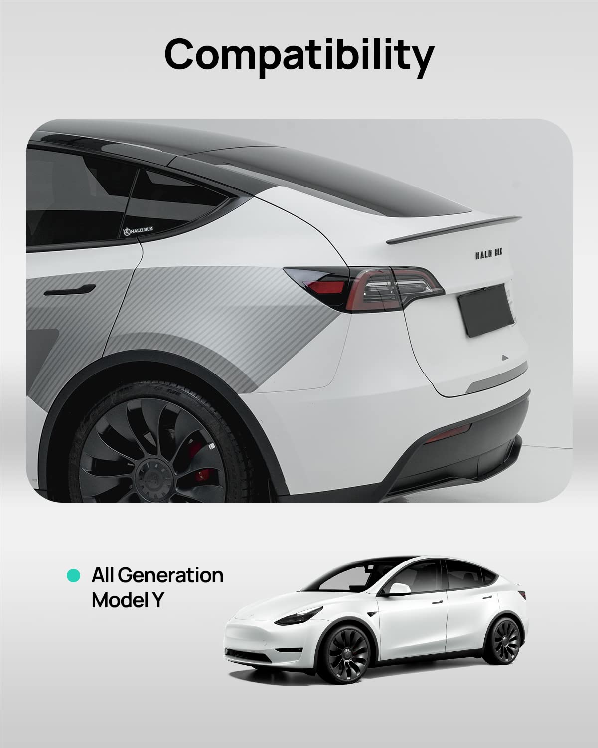 HALOBLK Performance Carbon Fiber Spoiler for Tesla Model Y, Ultralight ...