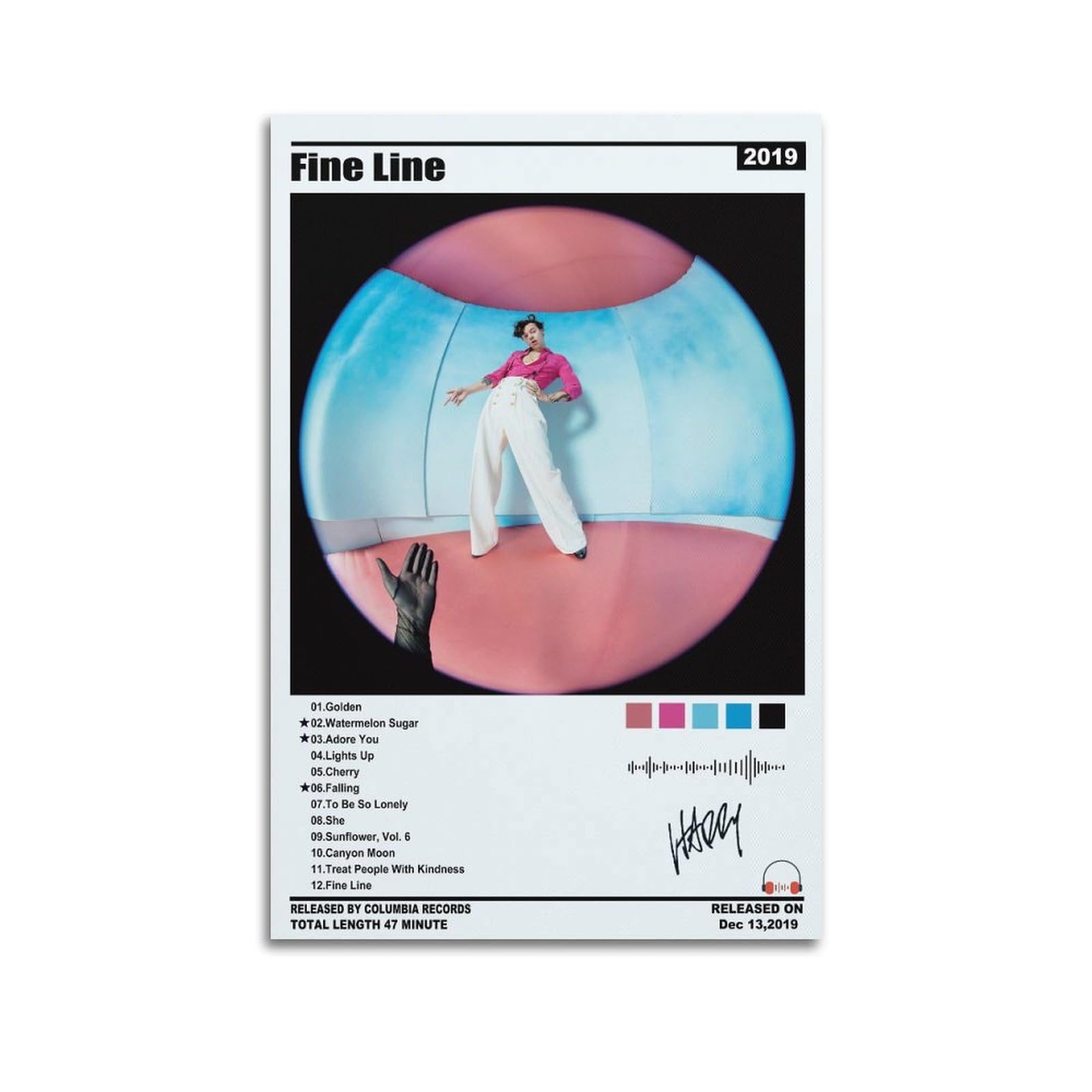 Harry Poster Fine Line Poster Album Cover Styles Poster Decorative ...