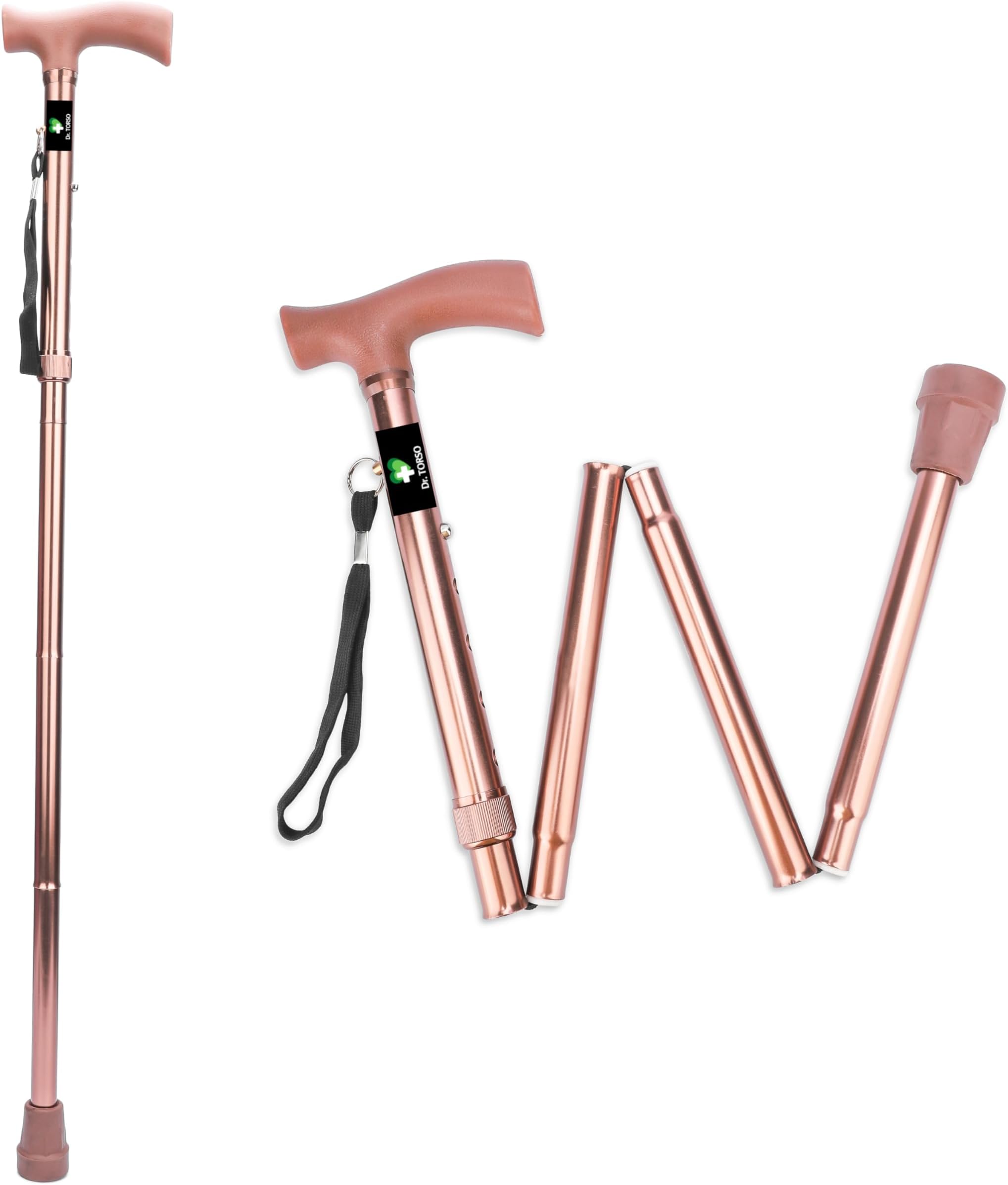 Dr. TORSO Foldable and Height Adjustable Premium Stick for Men/Women ...