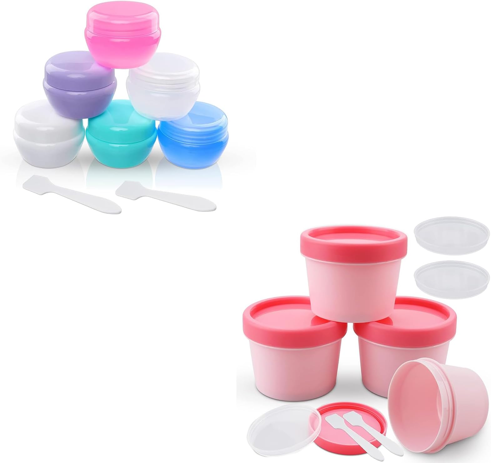 Amazon.com: Small Travel Containers Plastic Travel Jars Plastic Cream ...