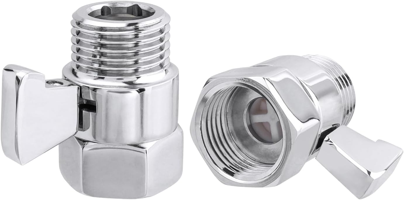 Mesee 2 Packs Shower Head Flow Control Valves G1/2 Shower Head Shut Off ...