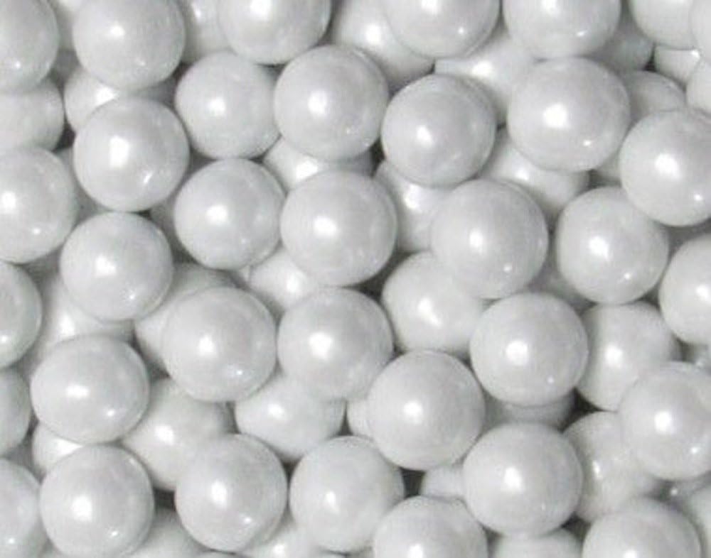 Amazon.com : White Pearl Shimmer Sixlets Candy 5LB Bag : Grocery ...