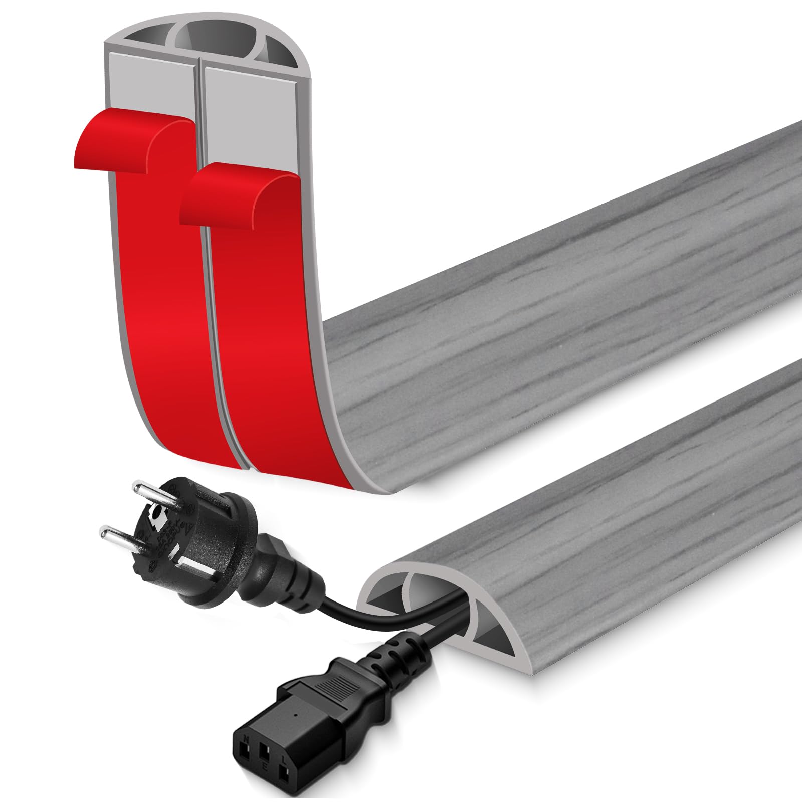 Amazon.com: Floor Cord Cover for Wires on Floor Self Adhesive Cord ...