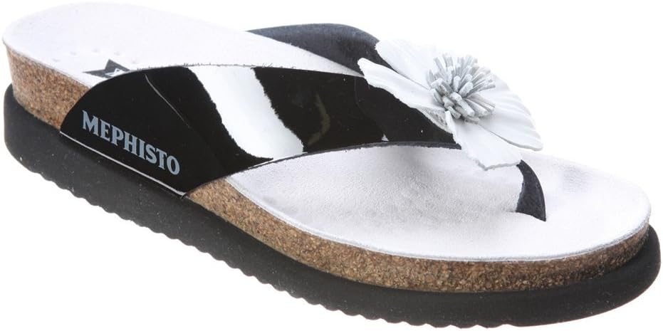 Amazon.com | Mephisto Women's Violette Flip Flop,Black/White,7 M US ...