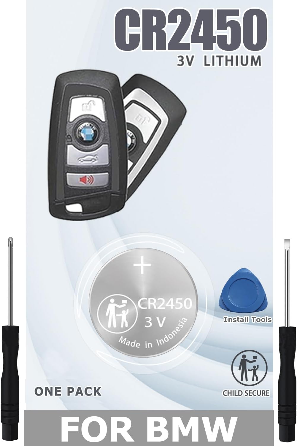 Amazon.com: Key fob Battery Replacement for BMW (2009-2021) 2 3 5 6 7 M ...