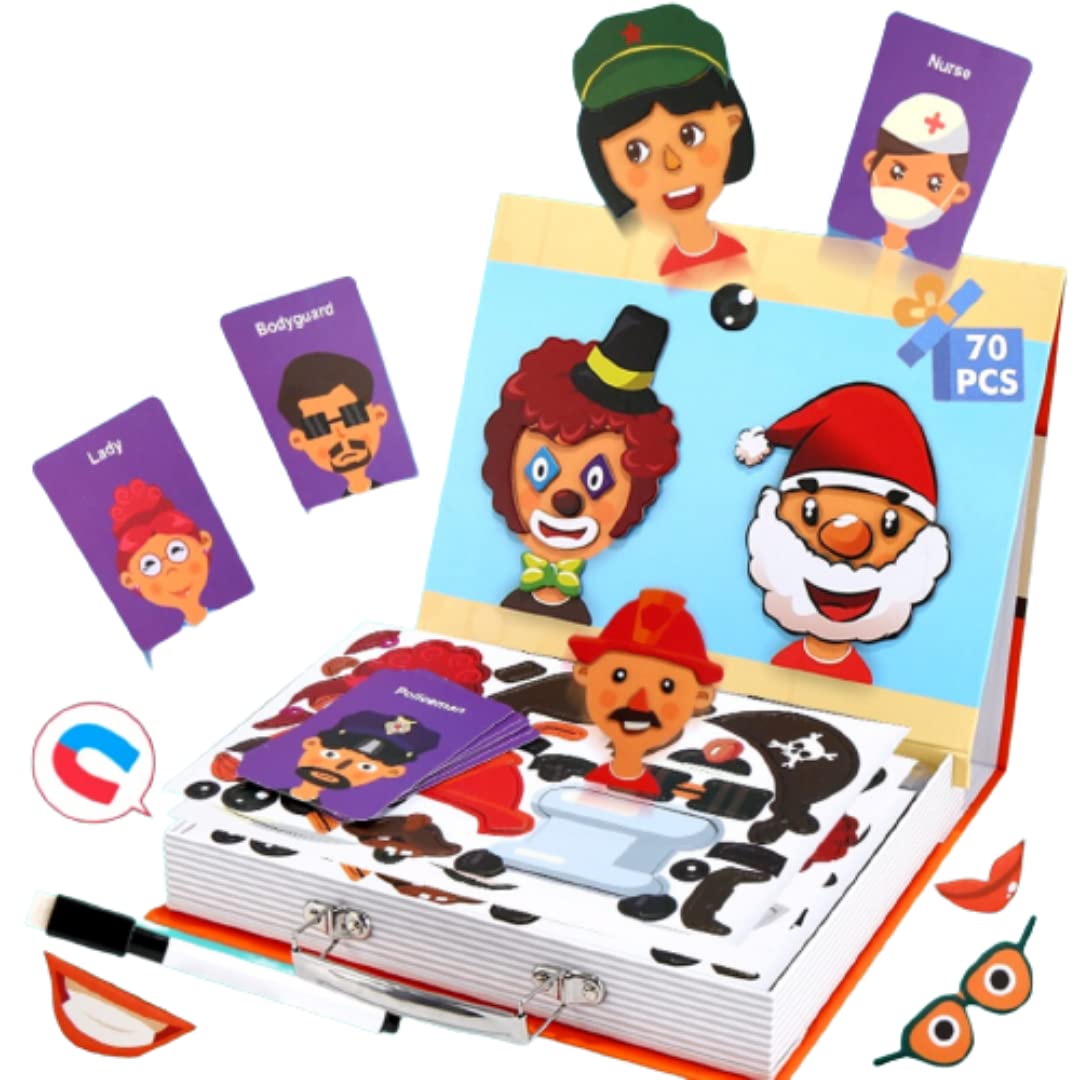 Kidology Character Shape Puzzle Game | Character Five Senses Magnetic ...