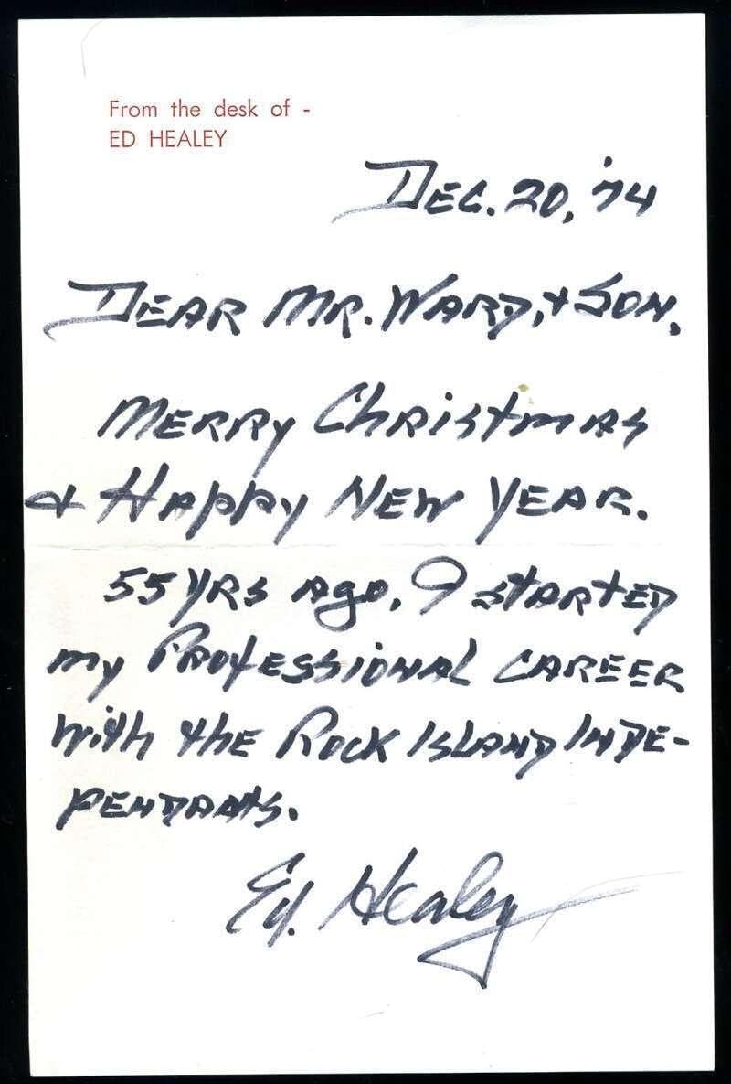 Ed Healey PSA DNA Signed Coa Rare Letter Autograph - NFL Autographed ...