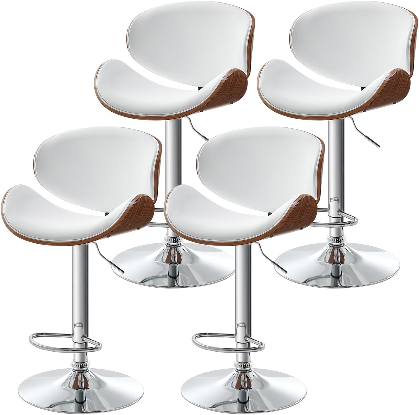 Amazon.com: YaFiti Bar Stools Set of 3, Bentwood Adjustable Height ...
