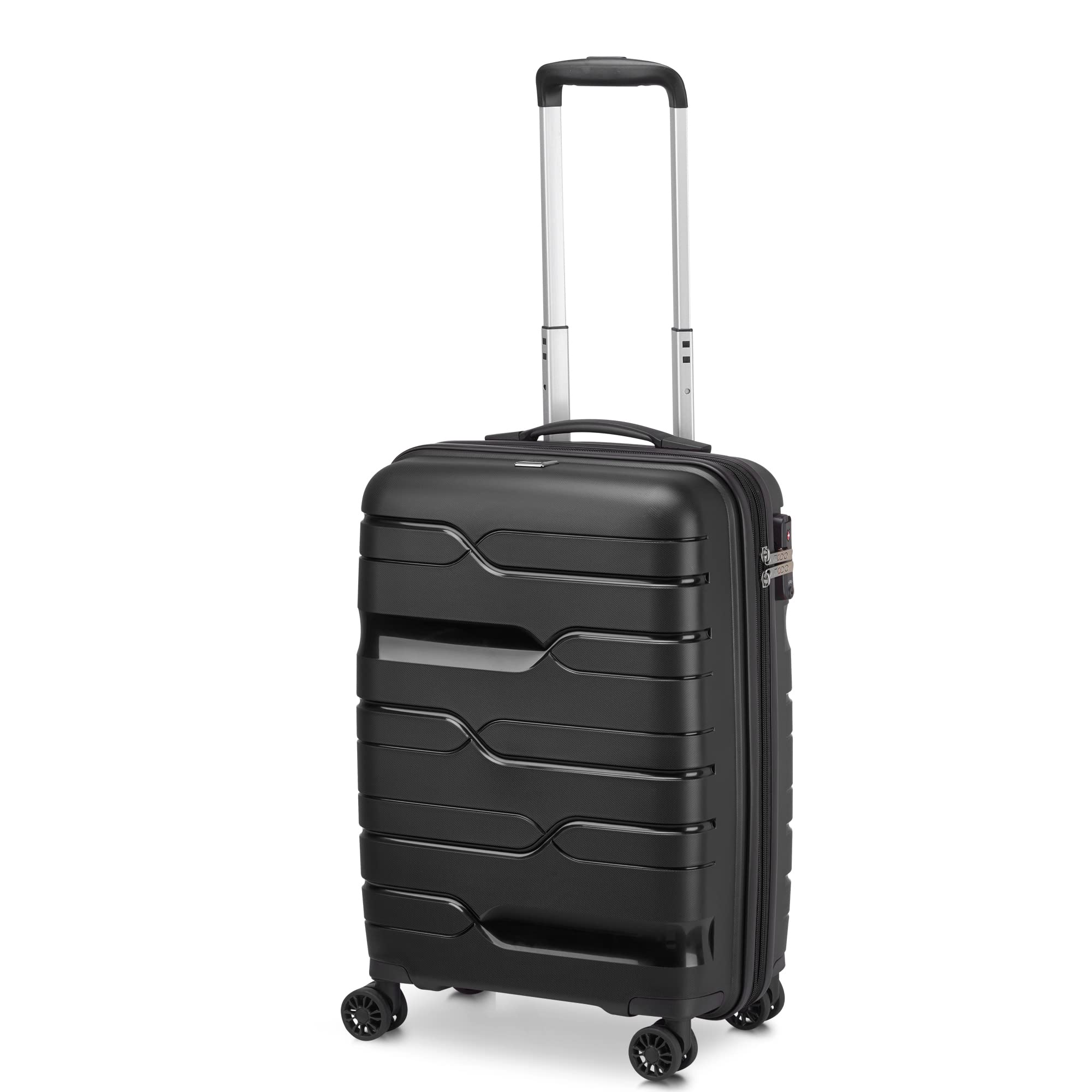 MODO by Roncato MD1 Expandable Hard Cabin Trolley with TSA, Black ...