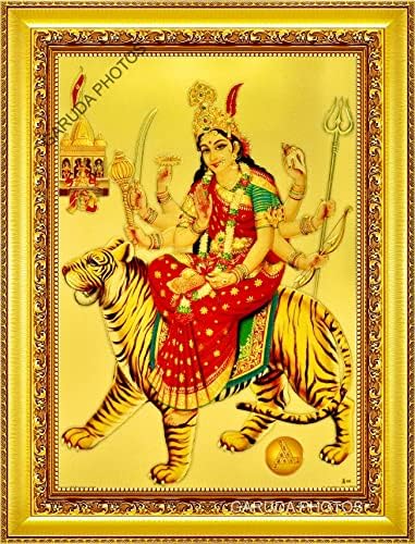Garuda Photos - GOLD FOIL Goddess Sri Durga Devi Photo Frame ; Durga ...
