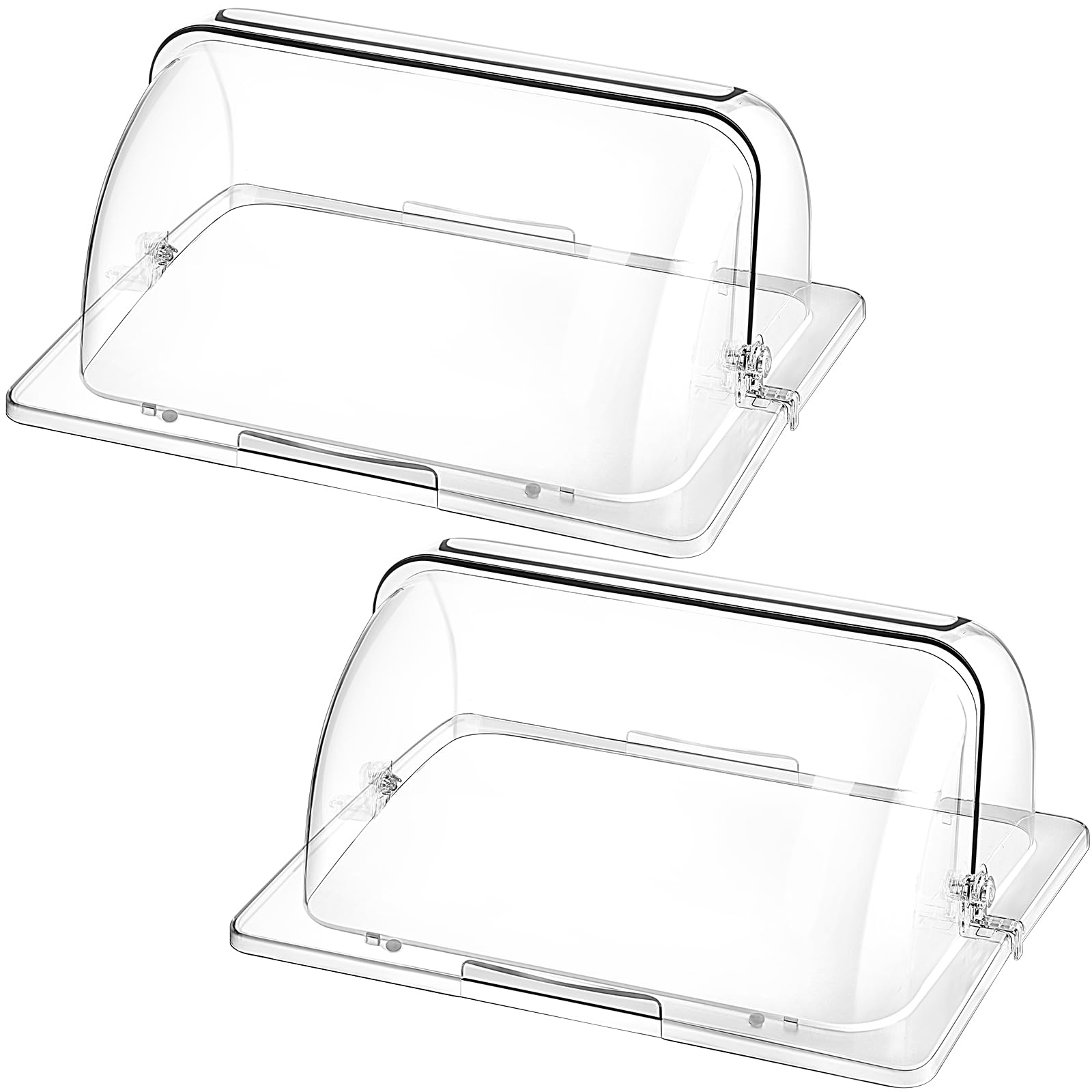 Amazon.com: Ziliny 2 Pcs Clear Chafing Dish Cover Half Size Roll Top ...