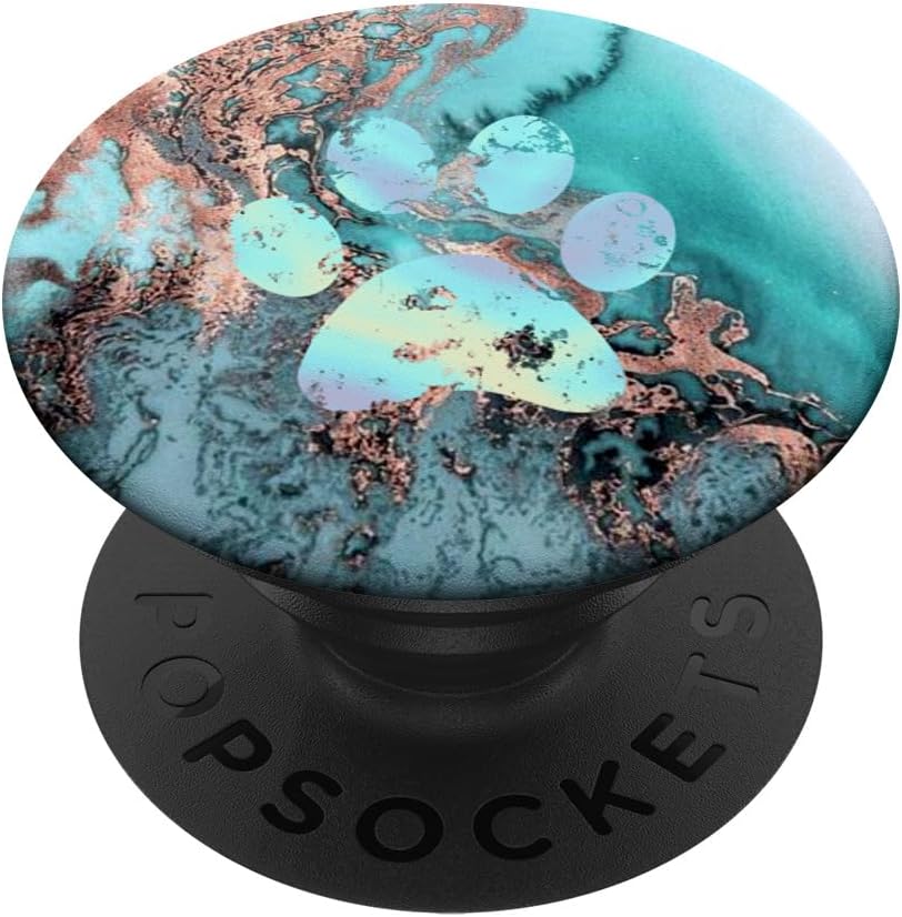 Amazon.com: Rainbow Dog Paw Print Teal Rose Watercolor PopSockets ...