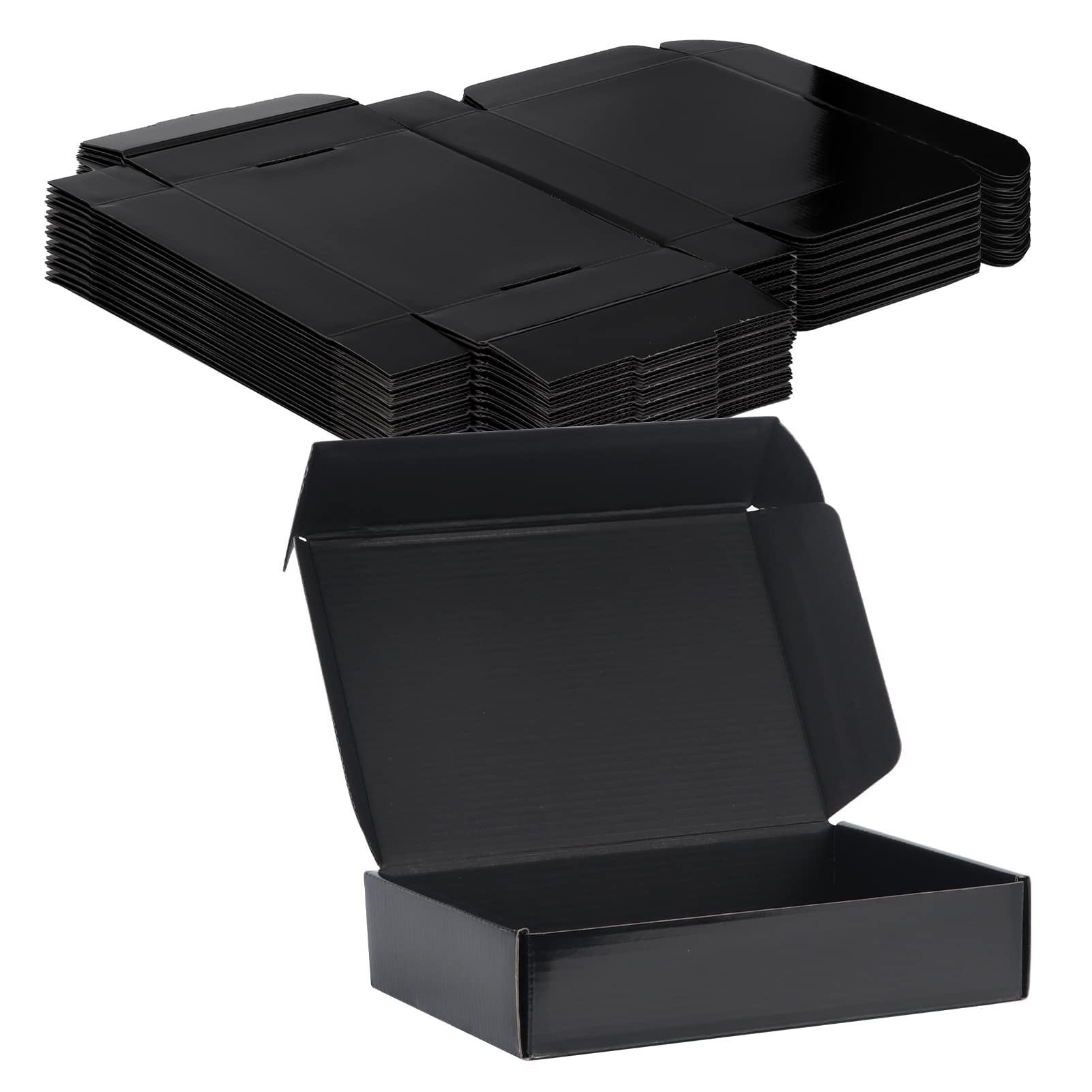 15x10x4cm Black Shipping Boxes - 20 Pack Corrugated Cardboard Mailing ...