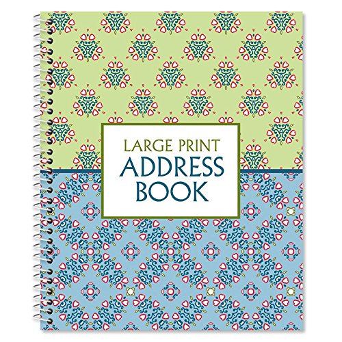 Snapklik.com : Fresh Patterns Large Print Address Book, 56 Pages, Big 7 ...