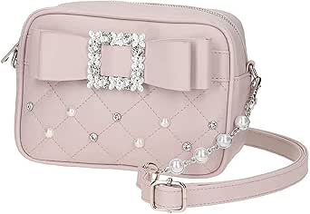 Amazon | [TOWYYO] ショルダーバッグ レディース スナ系 レザー ハンドバッグ リボン付き キラキラ おしゃれ キュート 通勤 カジュアル 肩掛け 可愛い お出かけ ストレート ...