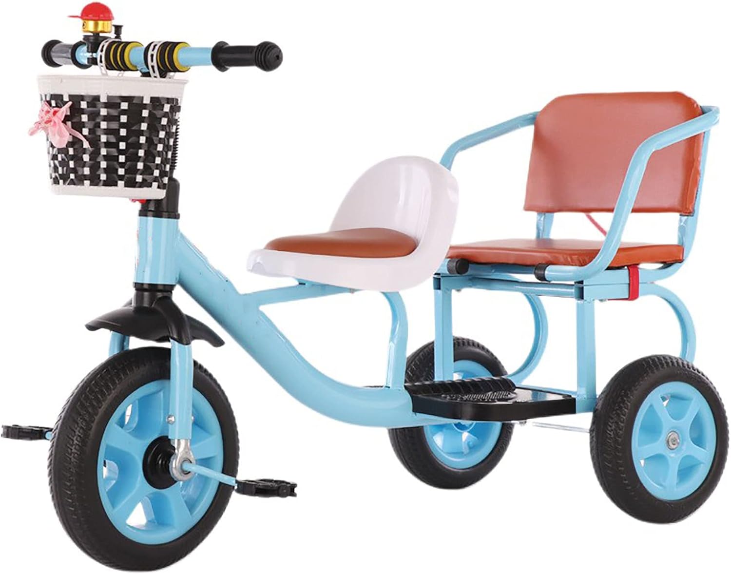 Amazon.com: Tricycle with Passenger Seat,for Ages 2-5 Double Seat Pedal ...