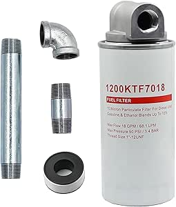 Amazon.com: 1200KTF7018 Fuel Filter 10 Micron 3/4" 18GPM 50PSI 10Micron ...
