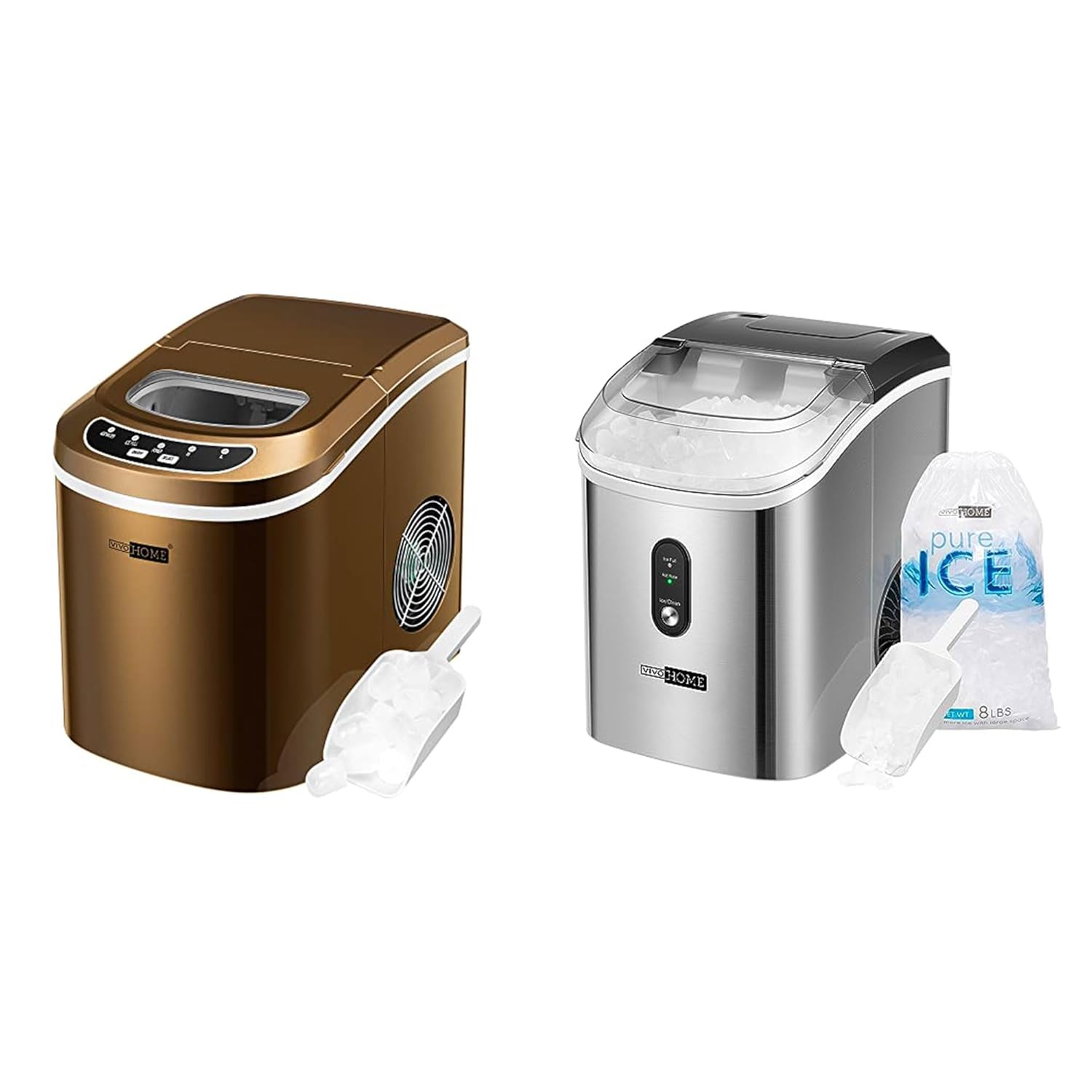 Amazon.com: VIVOHOME Electric Countertop Automatic Ice Cube Maker with ...
