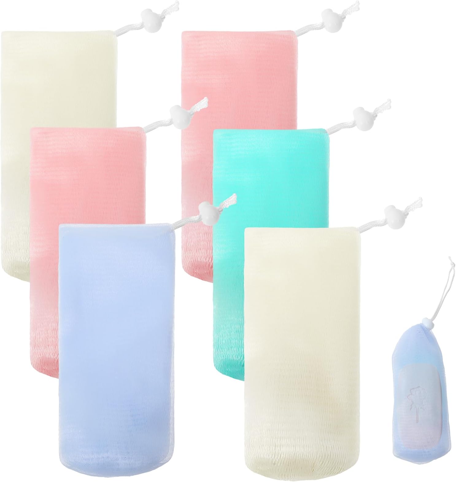 Amazon.com : Bewudy 6 PCS Soap Pouch, Exfoliating Soap Pouch, Soap Bags ...