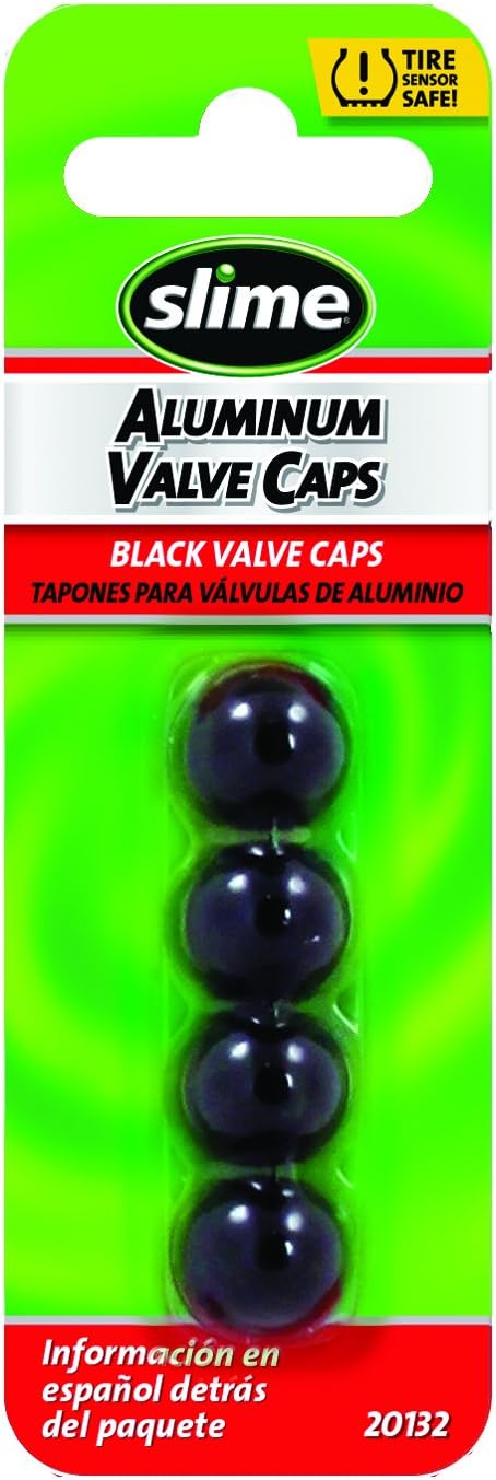 Amazon.com: Slime 20132 Custom Series Black Anodized Valve Caps ...