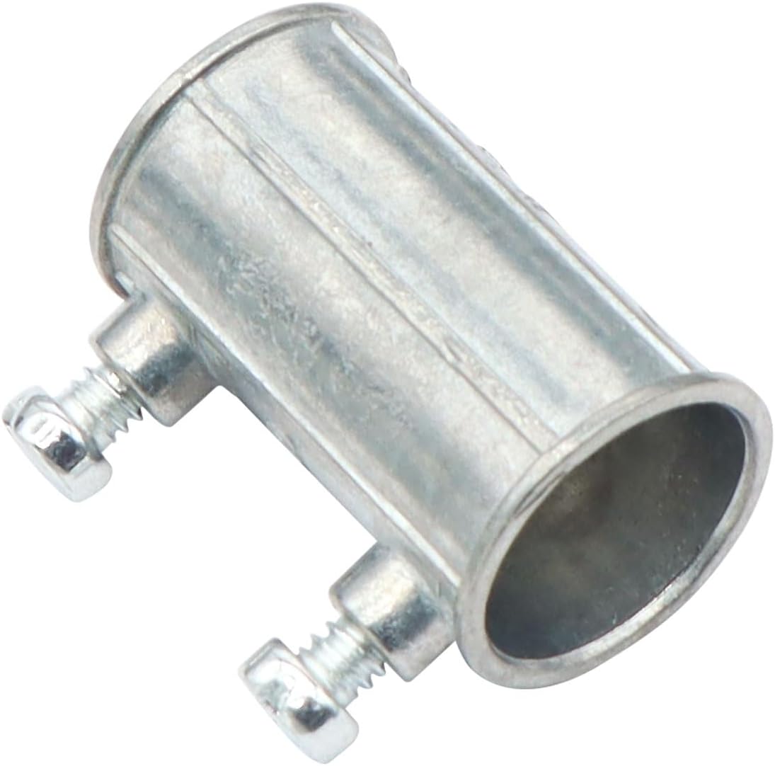 Xadnitu 30 Pieces 1/2" EMT Set Screw Type Conduit Coupling, Metallic ...