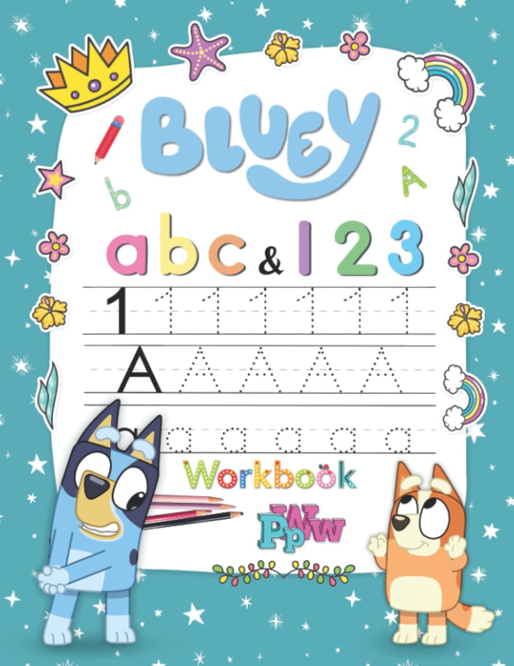 Buy Bluéy Tracing Letter And Numbers: Fun Practice Workbook To Learn ...