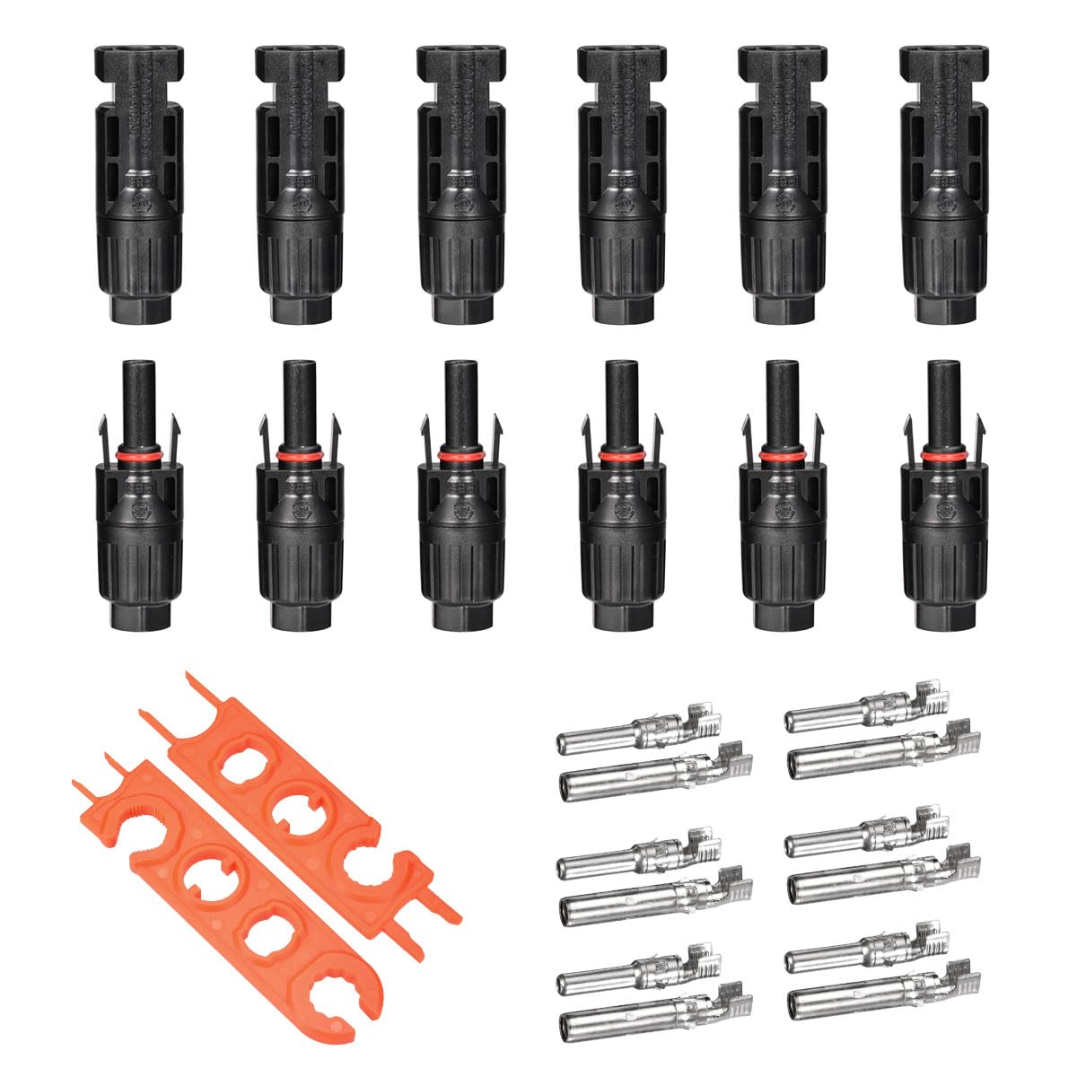Snapklik.com : ELFCULB Solar Panel Connectors 6 Pairs Male/Female ...