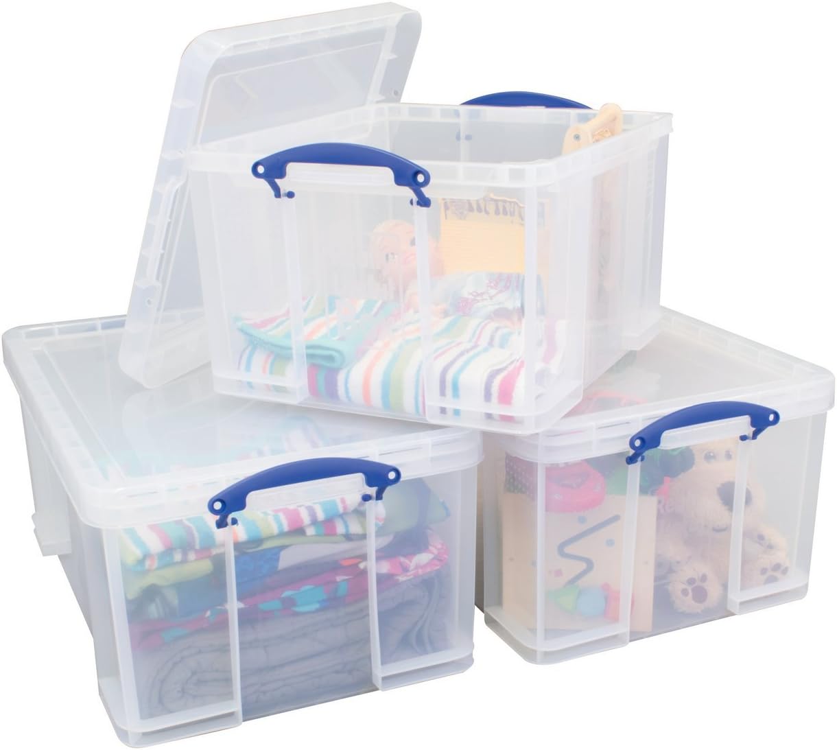 Really Useful 2 x 64 Litre 1 x 42 Litre Storage Boxes Pack. : Amazon.co ...