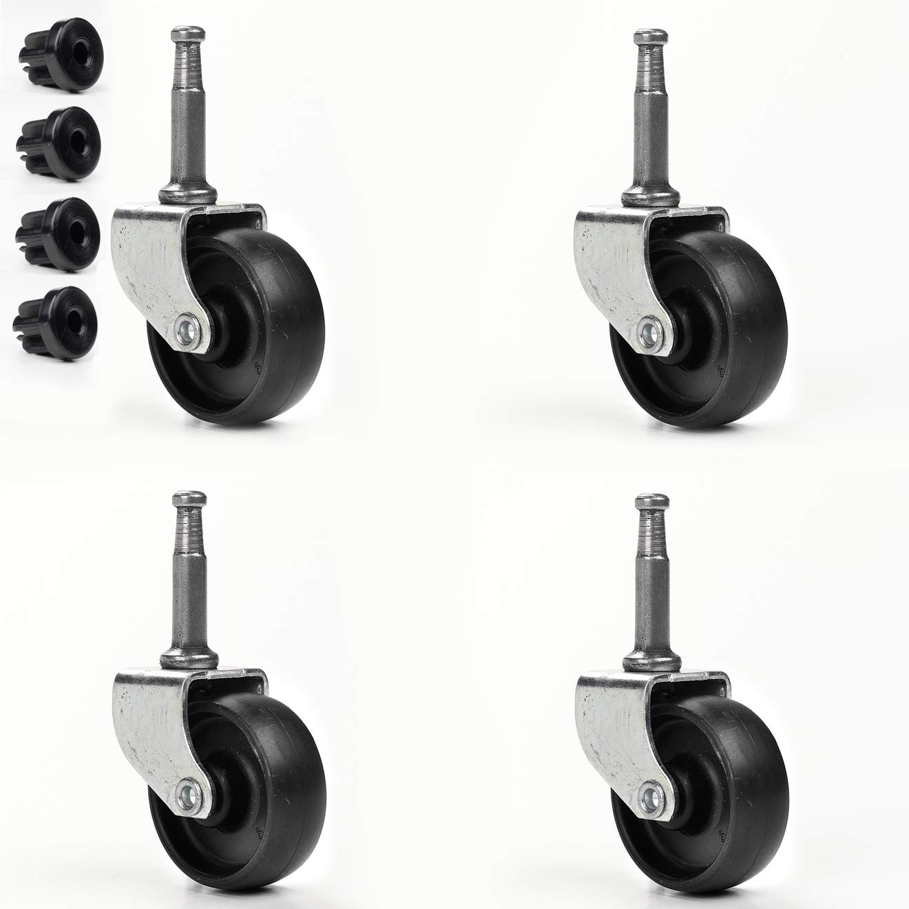 British Manufactured 4 Castor Wheels 50mm Peg Castor With 1 ...