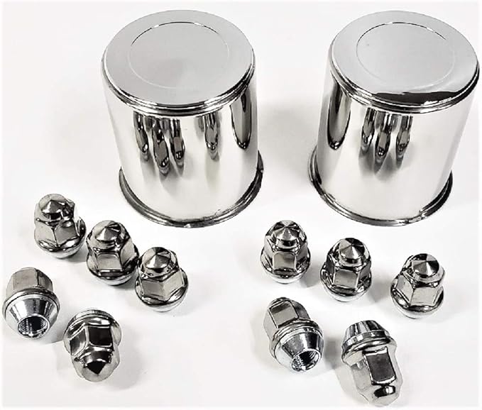 Amazon.com: Two Trailer Lug & Cap Sets - Stainless Hub Cover & 5 SS ...