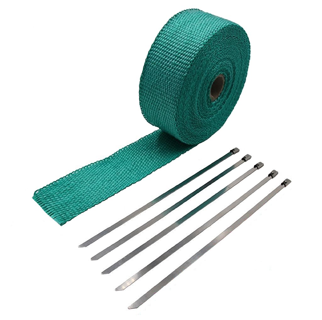 Buy SUNDELY® Glassfiber Exhaust Pipe Heat Wrap Tape Roll Downpipe ...