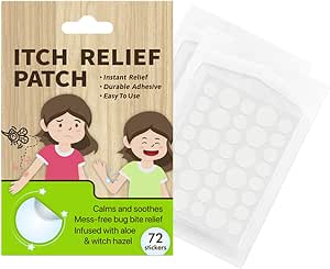 Natural Patch Itch Relief - Gentle Long-Lasting Protection Pad,72-Piece ...