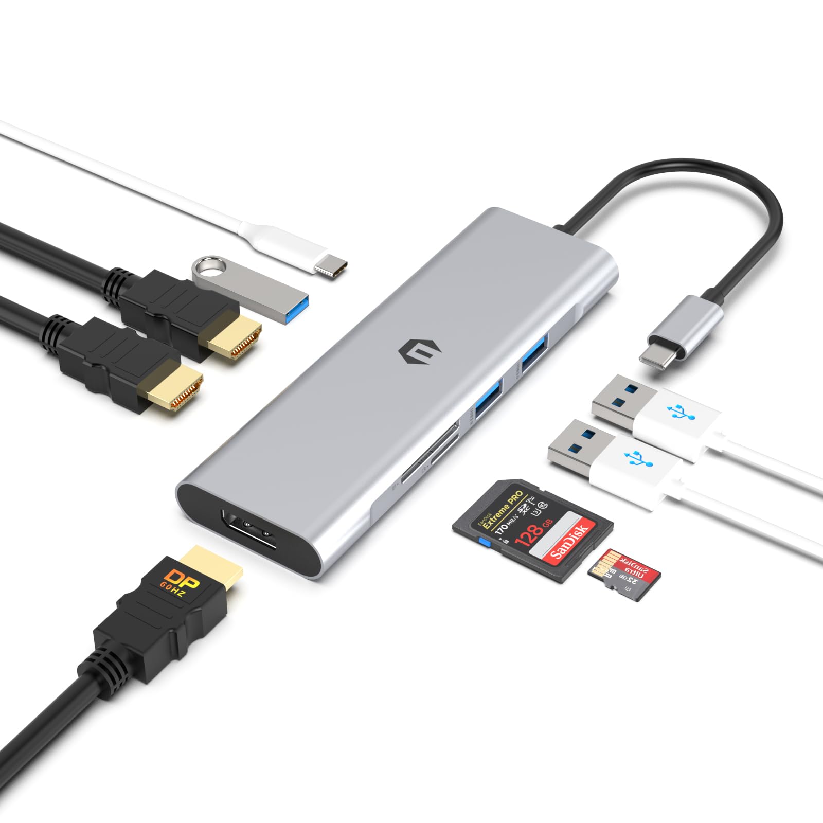 Amazon.com: Docking Station, QIYO USB C Docking Station with Dual 4K ...