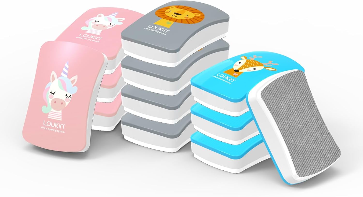 Amazon.com : LOUKIN 12 Pack Kid Magnetic Dry Erase Erasers, Mini ...