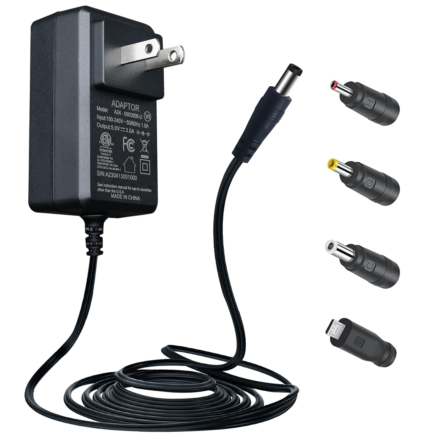 Amazon.com: ANLINK 5V 3A 20AWG Power Supply Adapter, AC to DC 5V 3000mA ...