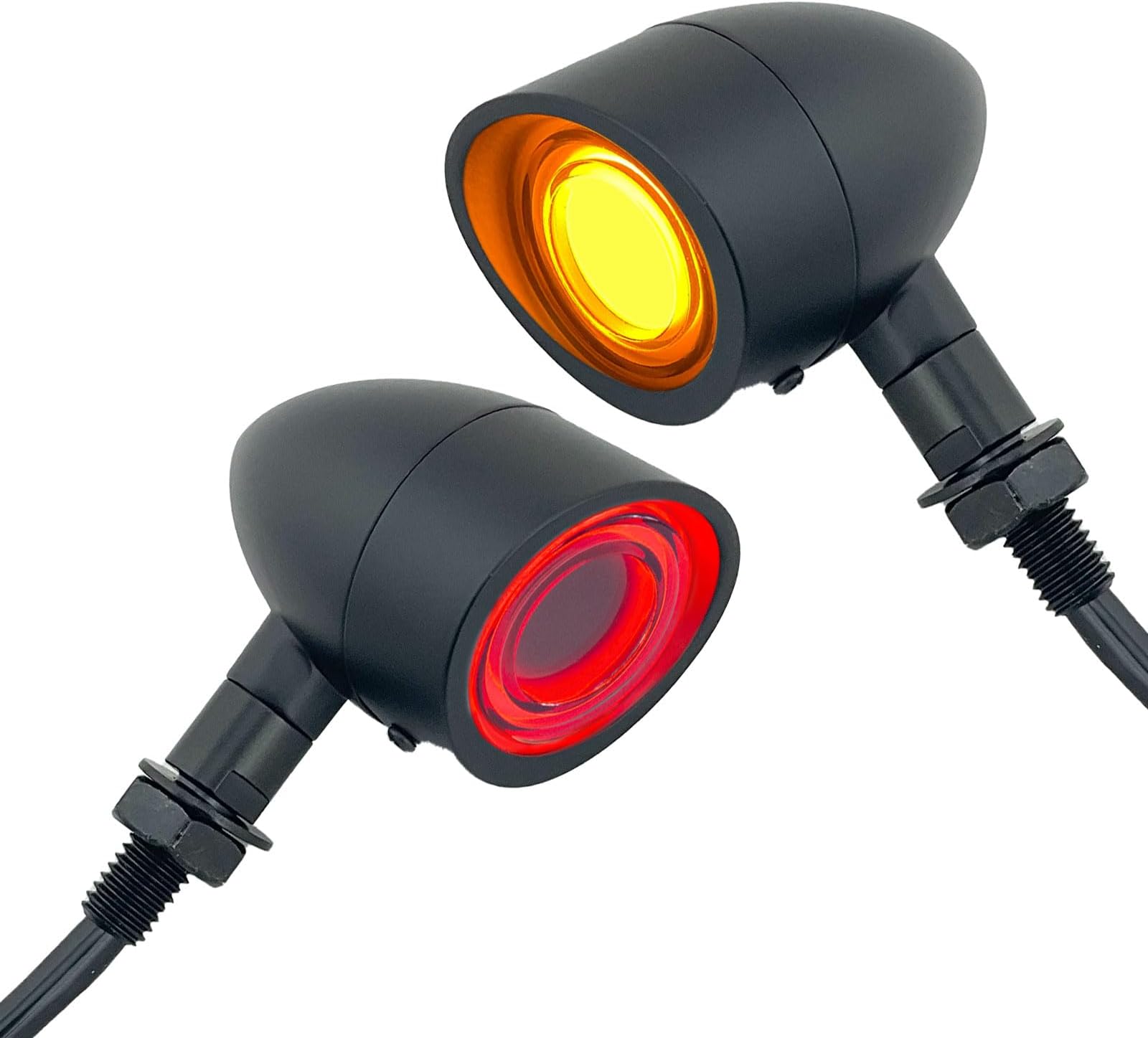 Amazon.com: FATECIM 2X Motorcycle 40 LED Bullet Tail Lights Red Turn ...