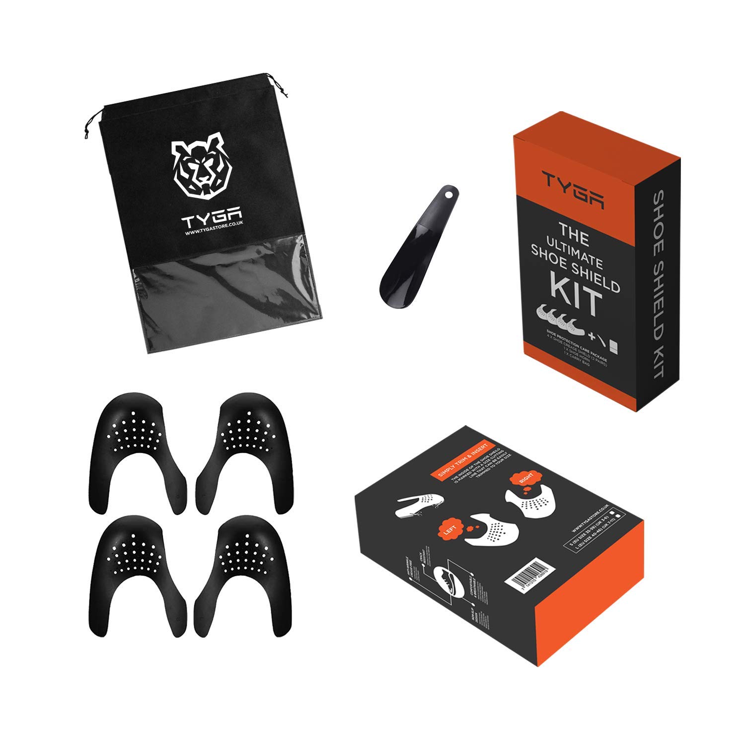 | Ultimate Shoe Shield Kit - Shoe Crease Protectors - Trainer/Sneaker ...